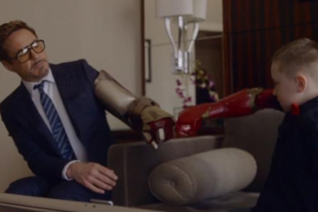Armless boy, 7, given 3D-printed Iron Man prosthetic limb by film's ...