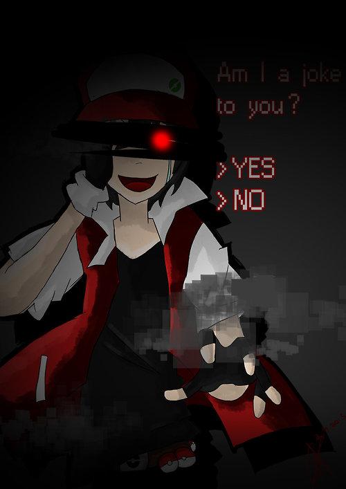 Creepypasta Glitchy Red X Lost Silver