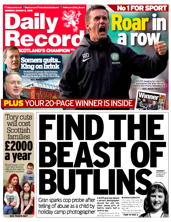 Today's Daily_Record front page. scotpapers | The Daily Record | Scoopnest