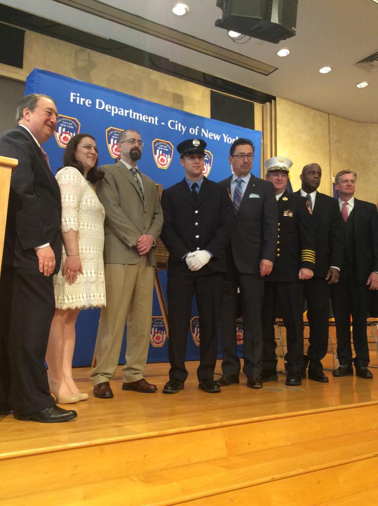Aaron Faulkner, usmc vet, meets FDNY FF Michael McCauley, E-242, who ...