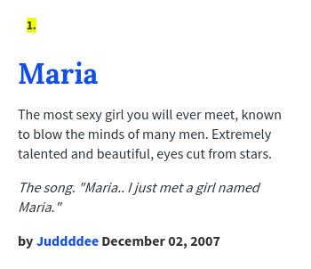 Meaning Of Maria