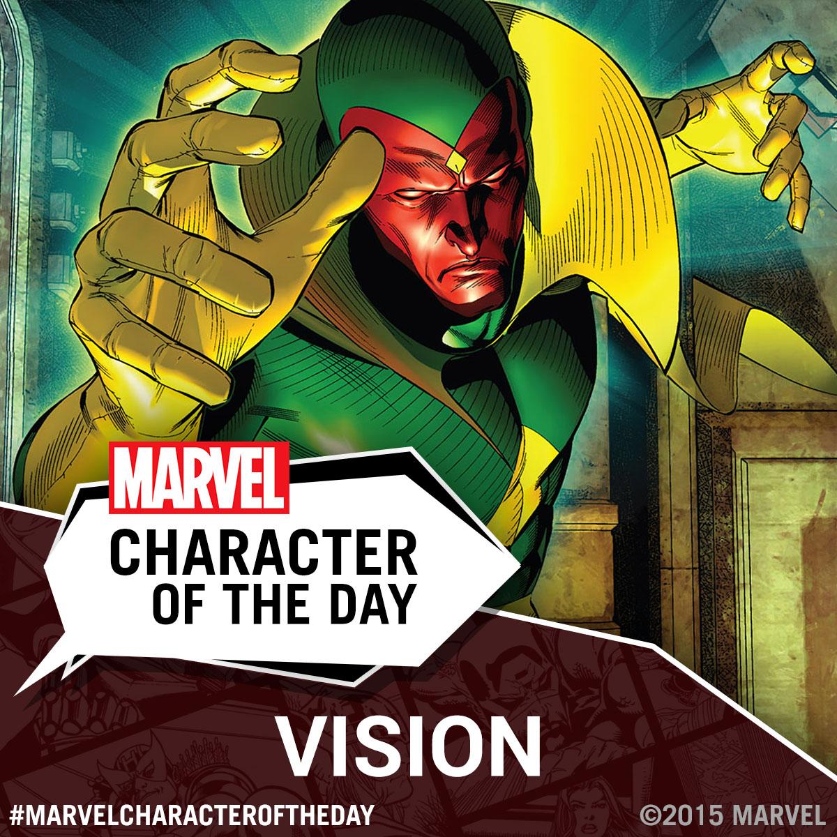 Our MarvelCharacterOfTheDay is Vision, powerful synthetic humanoid ...