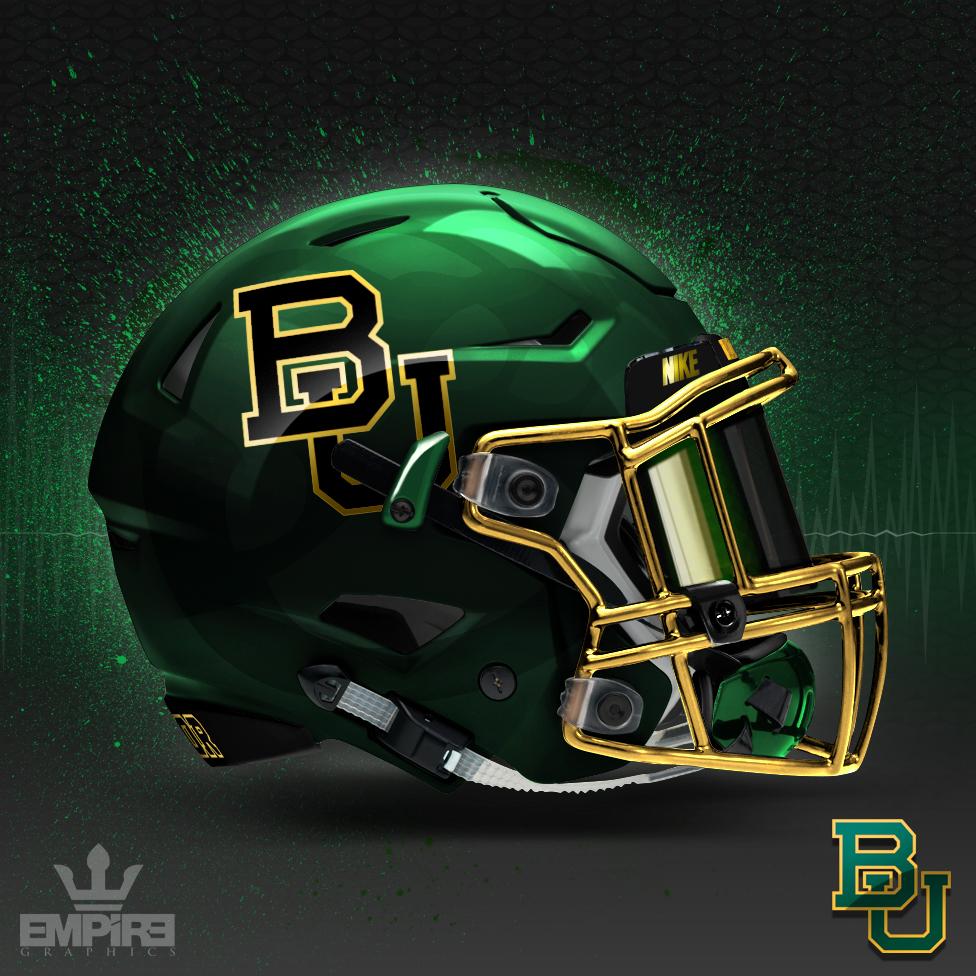 Baylor Football Helmet Green