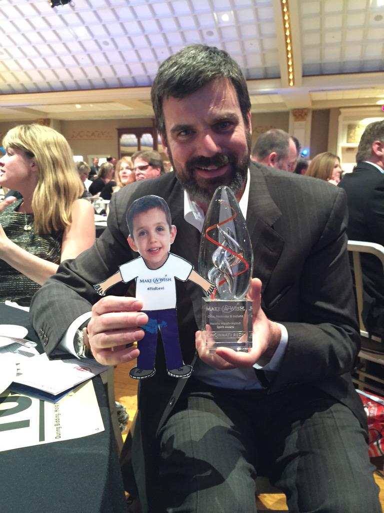 Reds COO Phil Castellini accepts the Natalia Marsh-Welton Award tonight ...