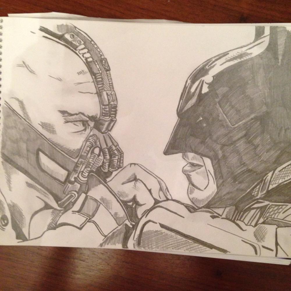 Bane Drawing In Pencil