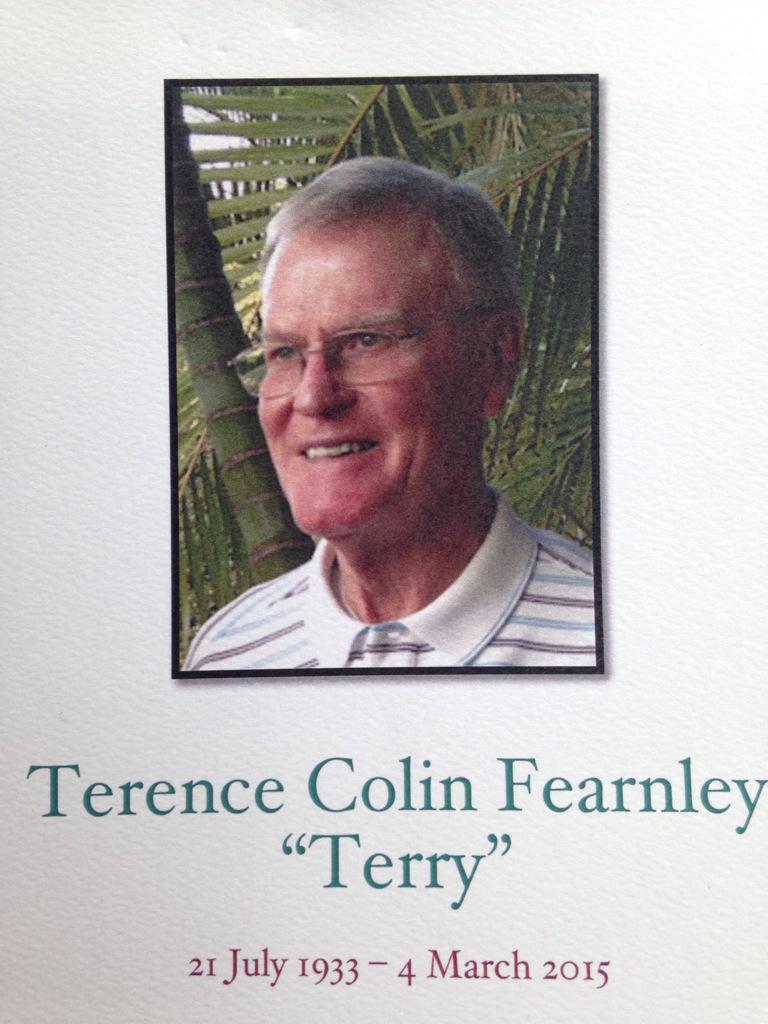 Beautiful service today to farewell Terry Fearnley-A genuine rugby ...