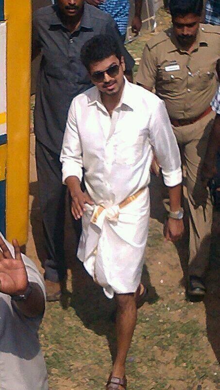 Vijay In Dhoti In Jilla
