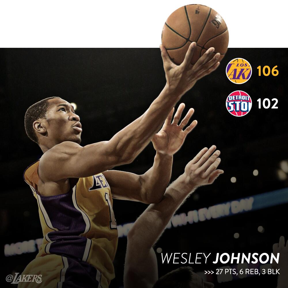 Wesley Johnson Lakers Dunk