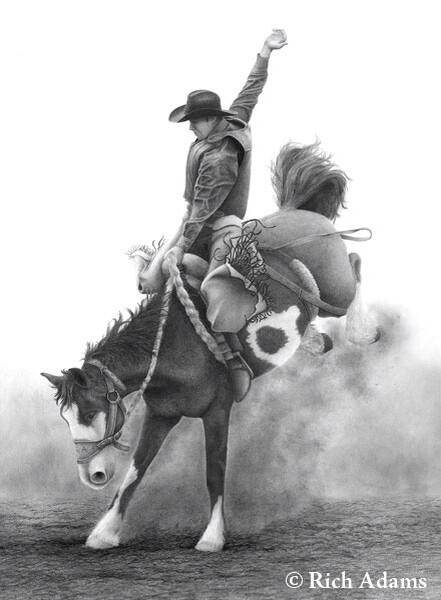 Saddle Bronc Riding Drawings
