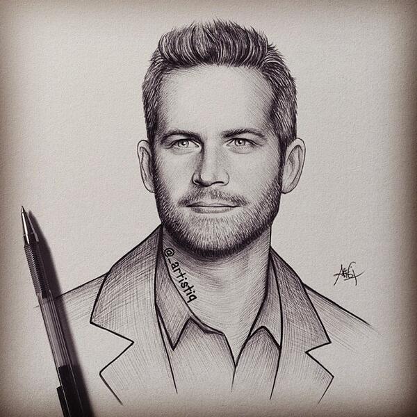 Paul Walker Drawing By Pencil