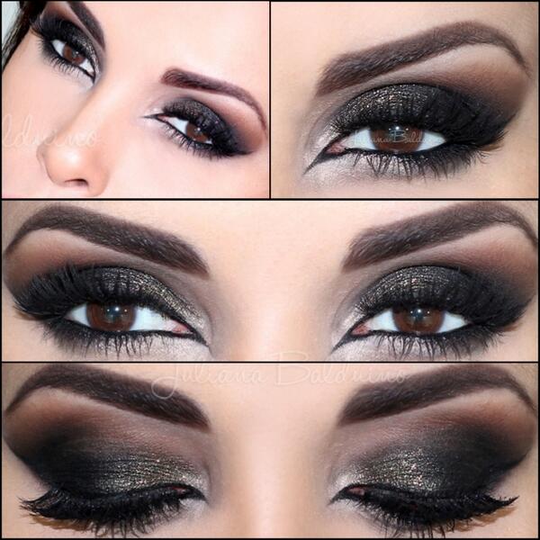 Makeup for Brown eyes - even a dramatic black/really dark brown smokey ...