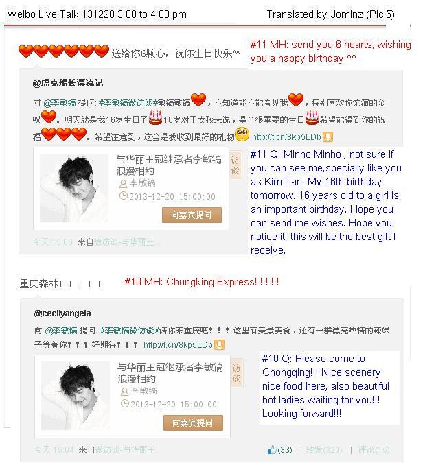Lee Min Ho’s Weibo Live Chat Subtitles [Full 22 Conversations] | Minoz ...