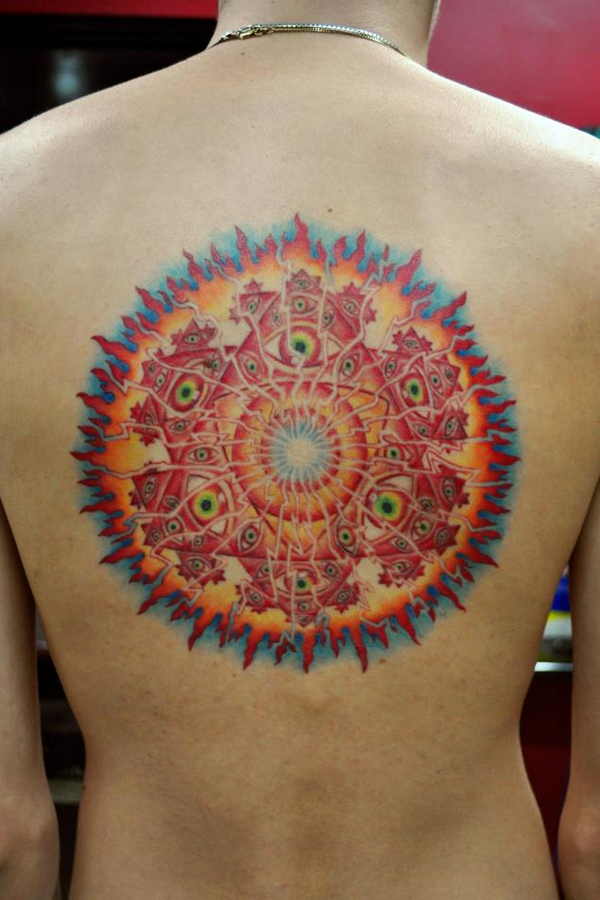 Tatuaje De Alex Grey Ecstasy X Liberation Through Seeing X Flaming Eye