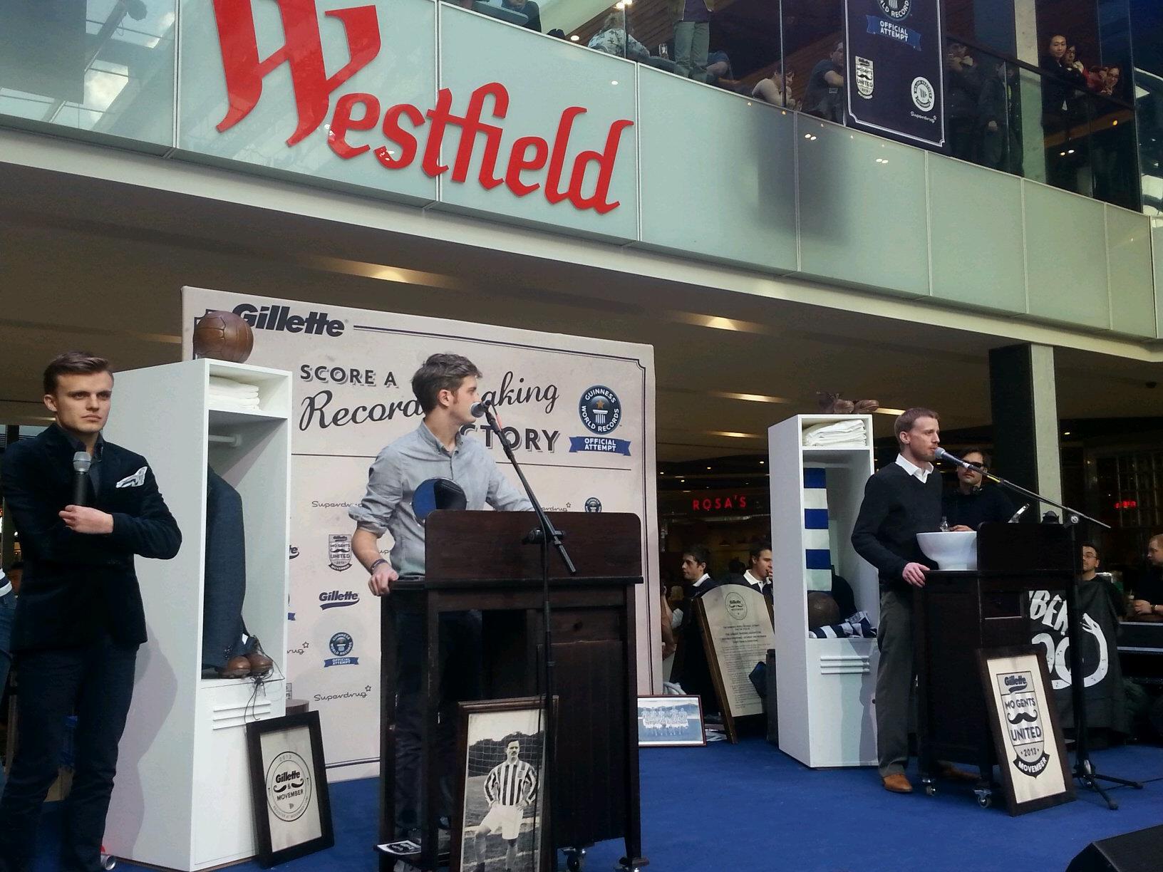 Gillette UK – Taking part in Recordbreaking event at Westfield ...