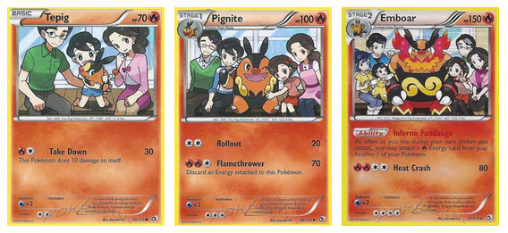 Tepig Pokemon Card Family