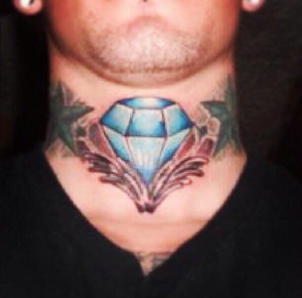 Diamond Tattoo On Neck