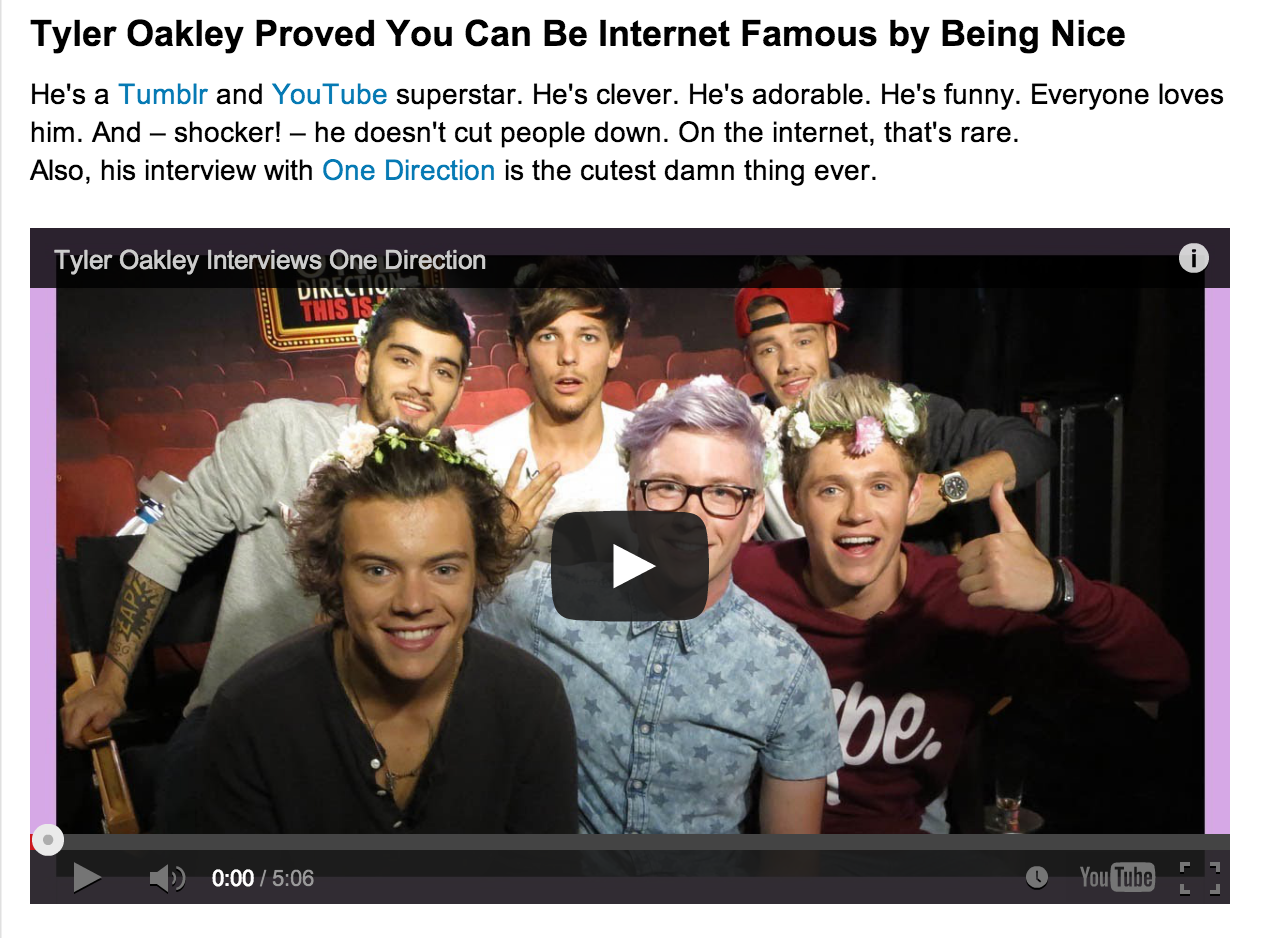 Tyler Oakley One Direction Meme