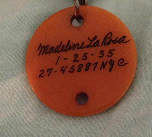Plastic 1930s ID Tag - NYC: Found with my Grandmother's "special" items ...