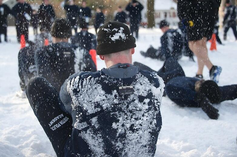 Boston Police During Snow Storm