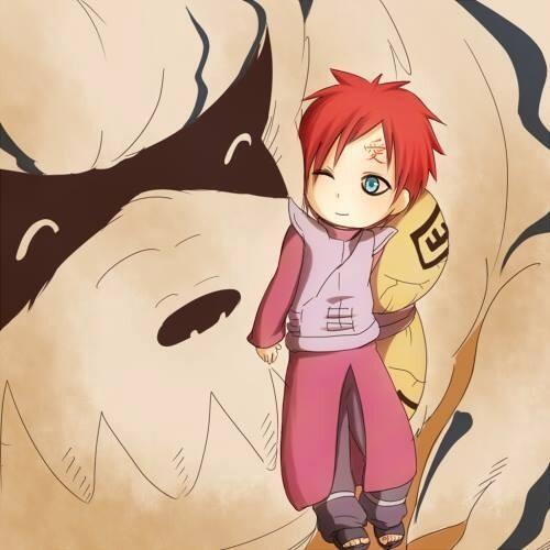 Gaara And Shukaku Chibi