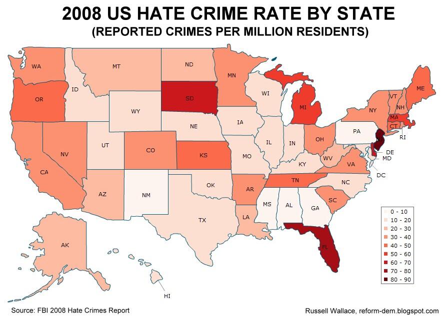 Crime Rate United States Map