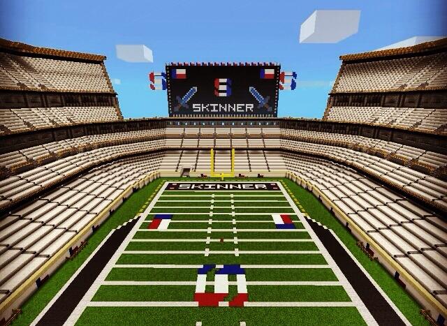 Minecraft Soccer Field Awesome Stadium SK Mineslavia ... Roof + Nice