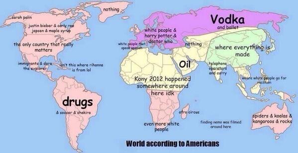World Map According To America - Map