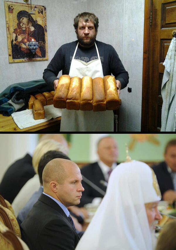 Orthodoxy: this isn't your megachurch. Fedor Emelianenko w/ the ...