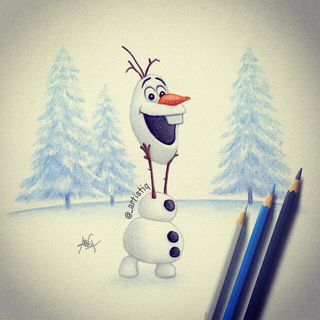 Olaf Pencil Drawing