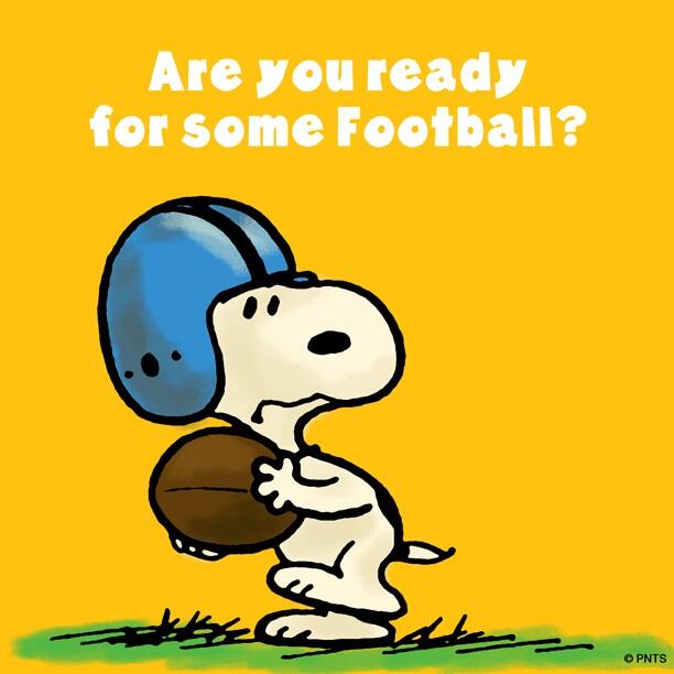 Snoopy Football Clipart