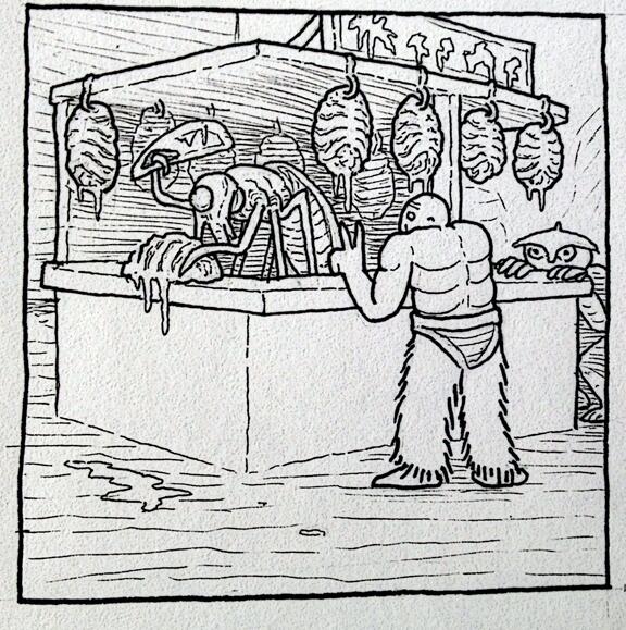 「alien butcher #todayscomicpanel 」Justin McElroyの漫画