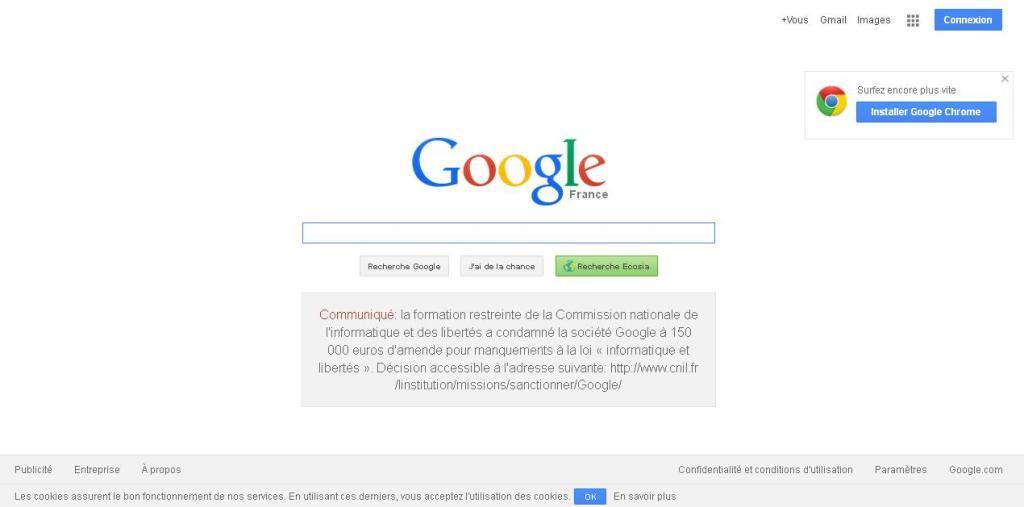 Google.fr ordered to post a statement on its homepage that its privacy ...