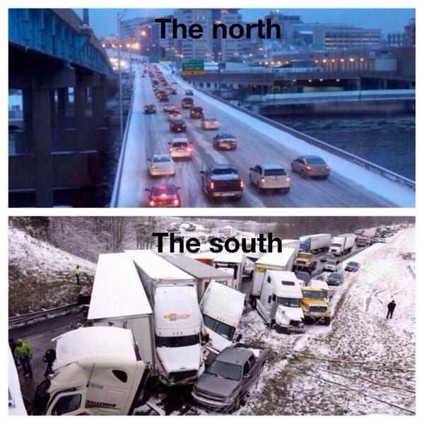 North South Snow Meme