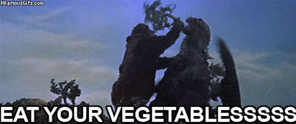 Godzilla Gif Eat Your Vegetables
