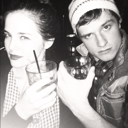 Josh Hutcherson Drinking