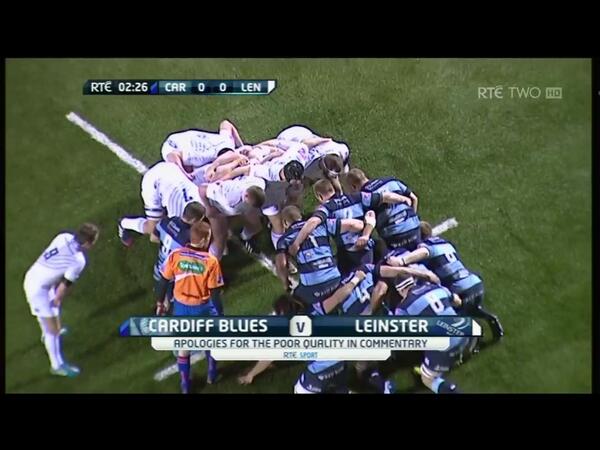RTE producers were none too happy with Hugh Cahill's commentary tonight ...