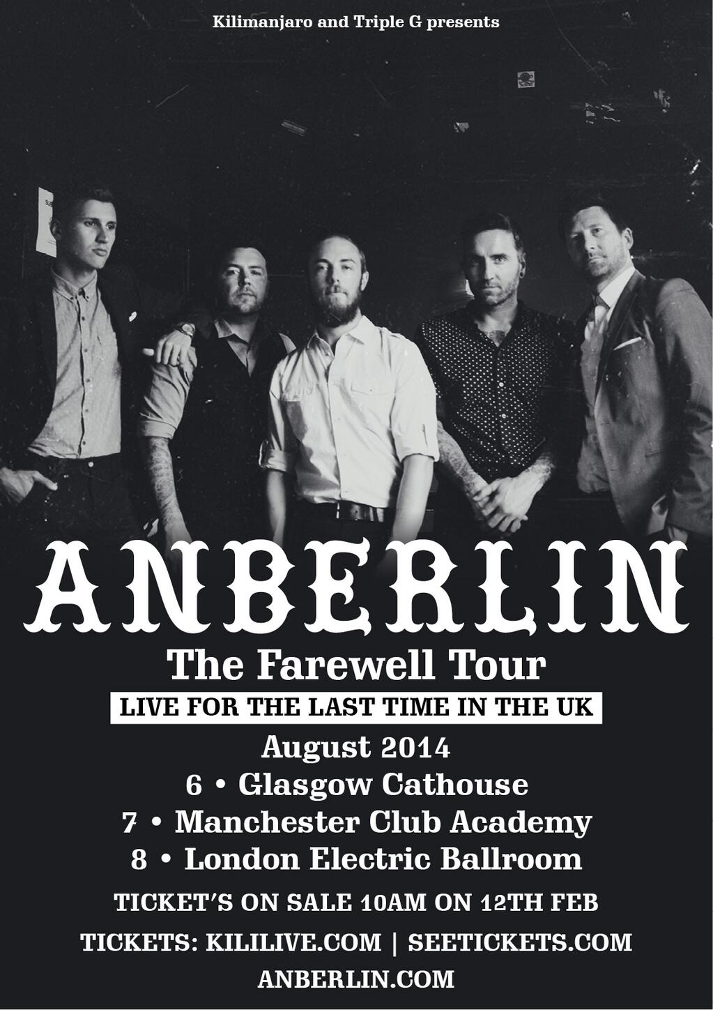 Anberlin announce UK farewell tour Anberlin announce UK farewell tour