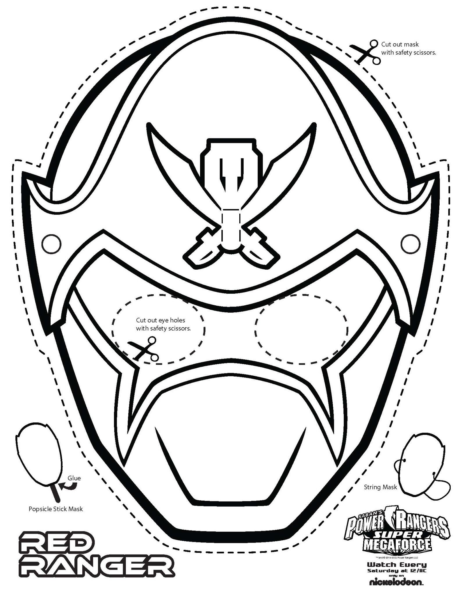 Power Rangers Super Megaforce Coloring Pages Red