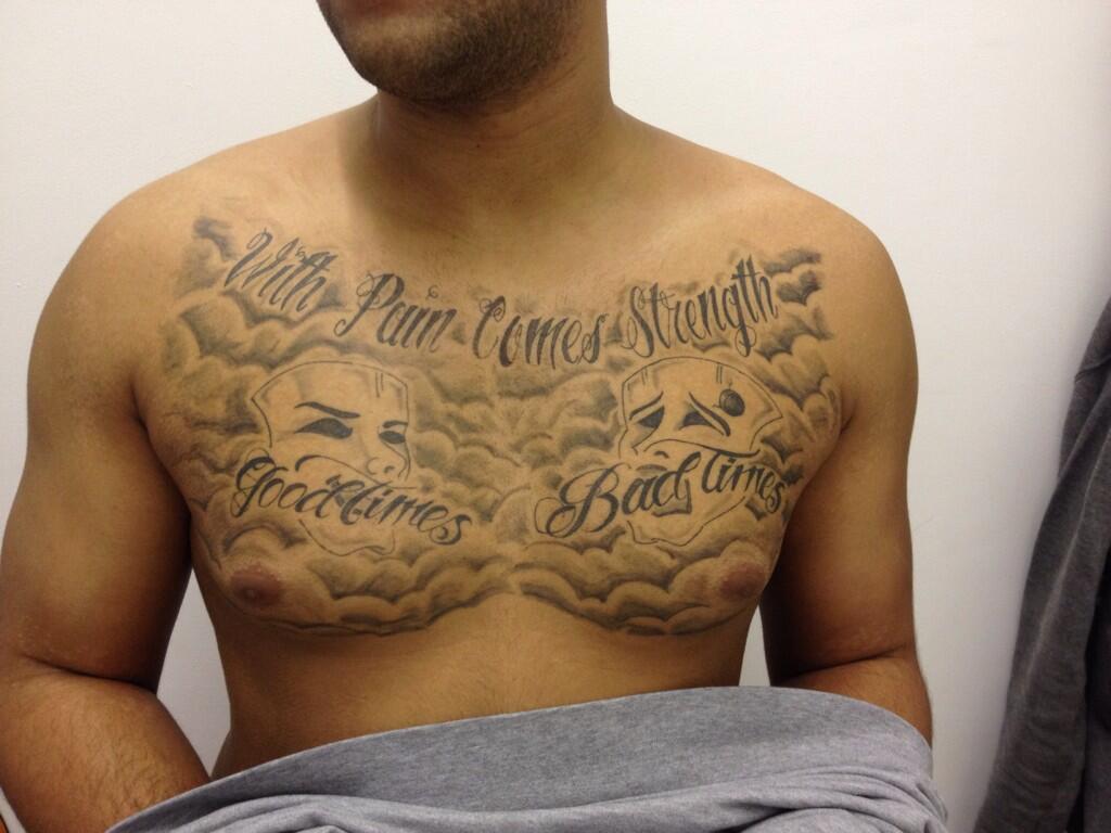 Chest Tattoos For Men Script
