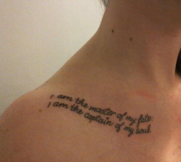 Invictus Poem Tattoo