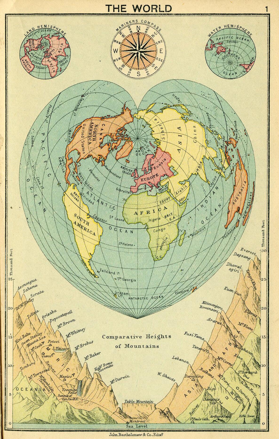 Heart Shaped World Map