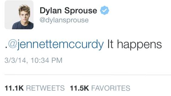 Dylan Sprouse Tweets Jennette Mccurdy