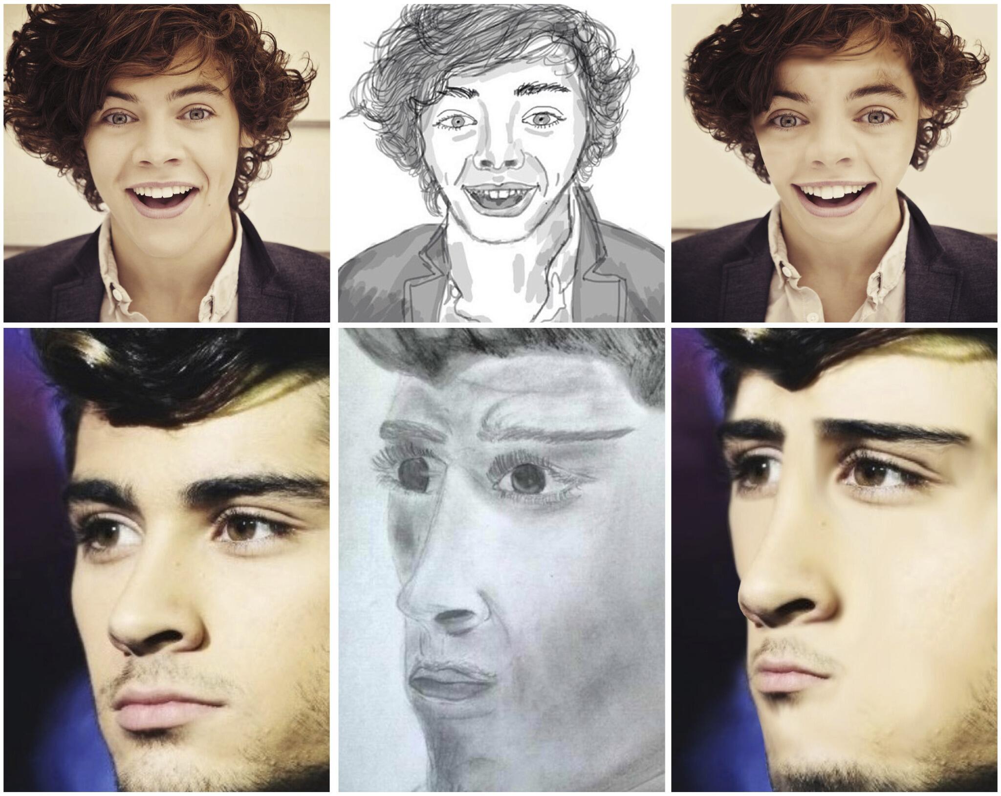 One Direction Drawing Collage