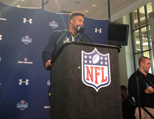 Former LSU WR Odell Beckham Jr. talks at NFL Combine
