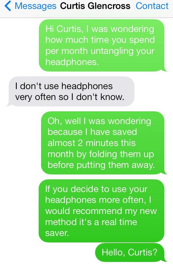 Boring Text Conversation