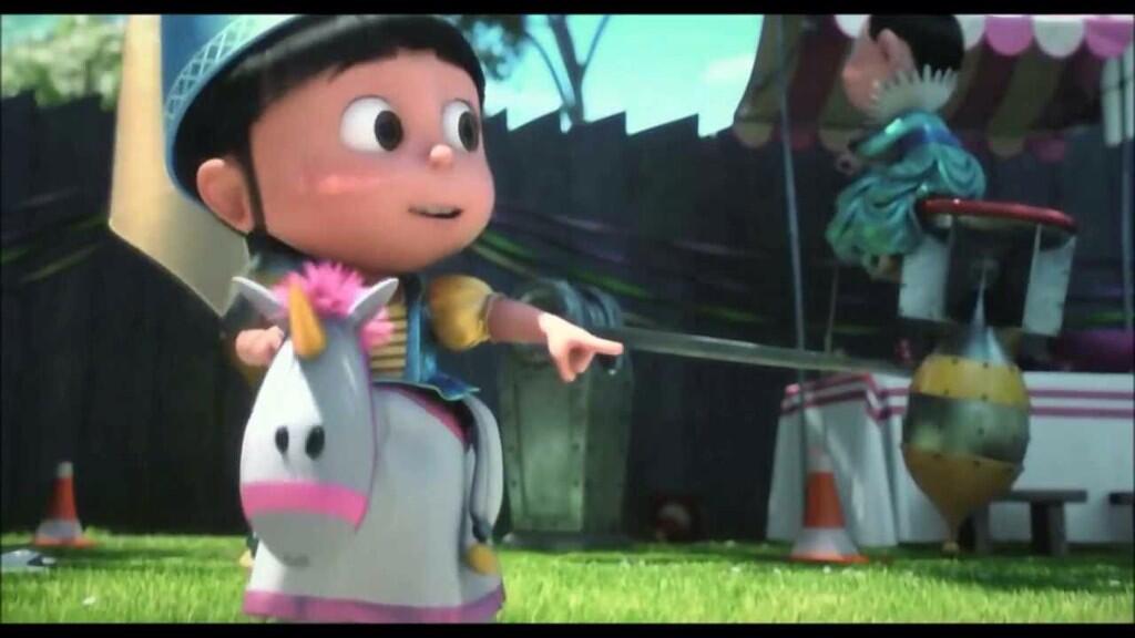 Despicable Me Agnes Unicorn Gif I Like Him. He's Nice. He's Scary.