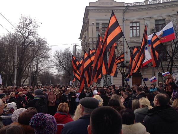 Pro-Russia demonstration held in Crimea - ITV News