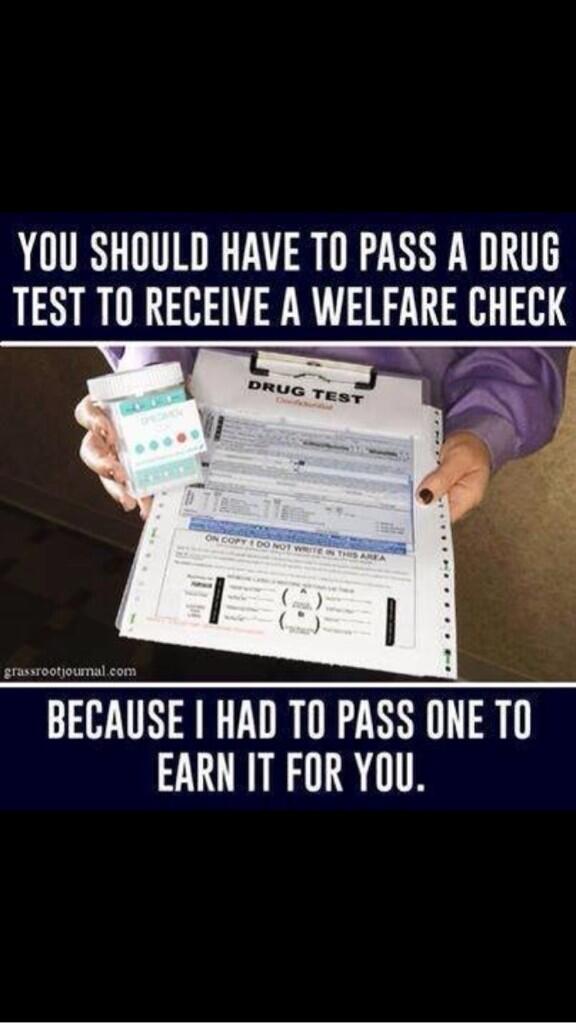 Welfare Drug Testing Meme