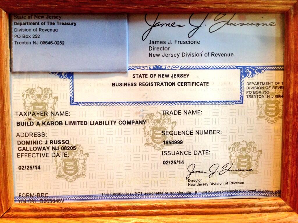 Business License Certificate