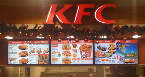 Kfc Menu Board